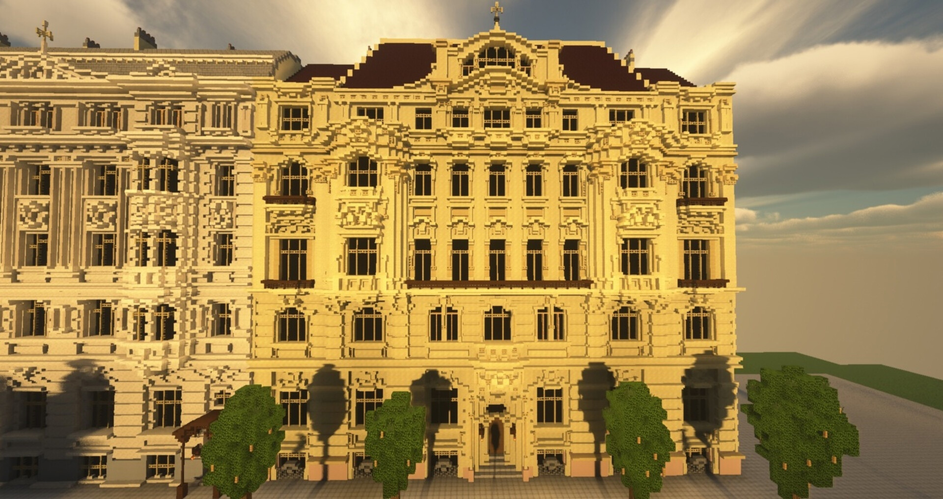 Buildings from Vienna Minecraft Map
