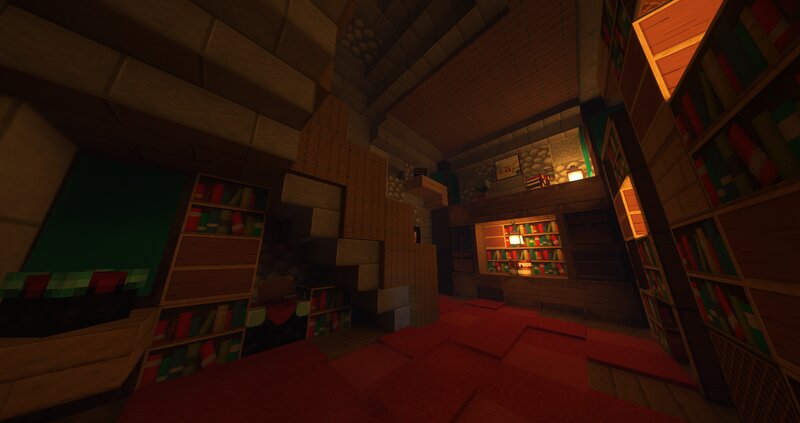 castle with forest and interior inside Minecraft Map