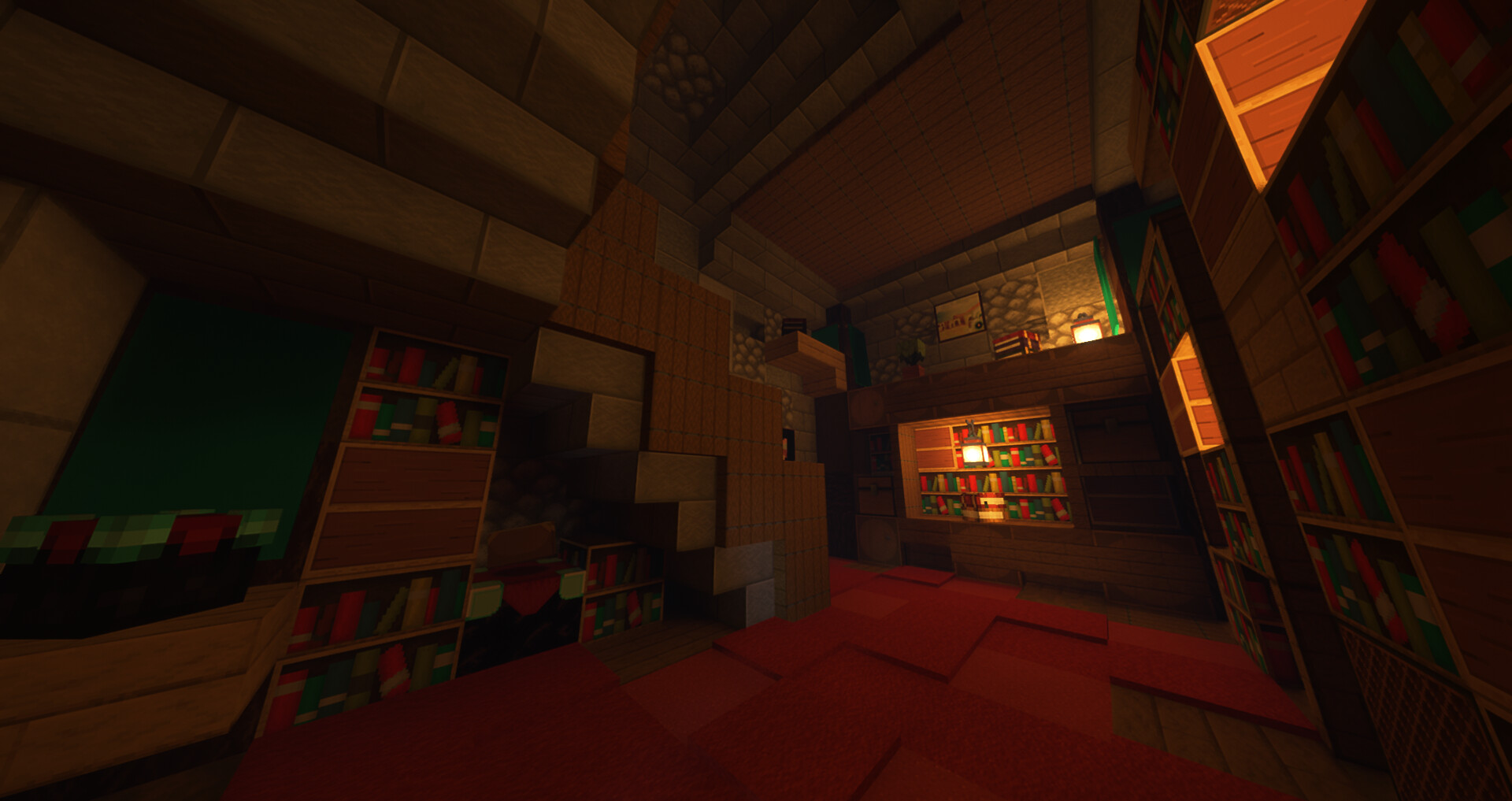 castle with forest and interior inside Minecraft Map