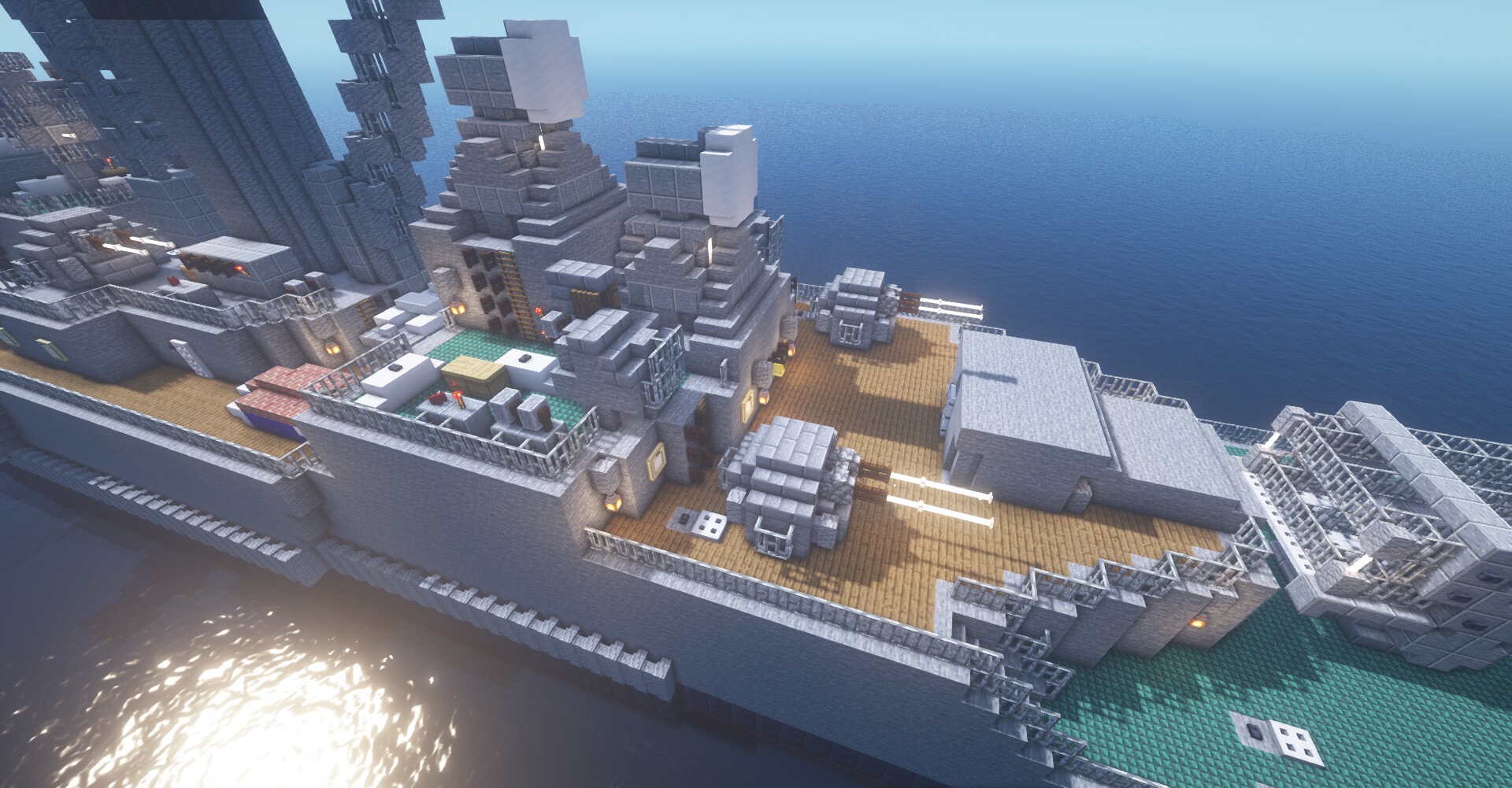 Bellerophon - GW96A - British Guided Missile Cruiser - Full Interior Minecraft Map