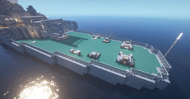 Bellerophon - GW96A - British Guided Missile Cruiser - Full Interior Minecraft Map