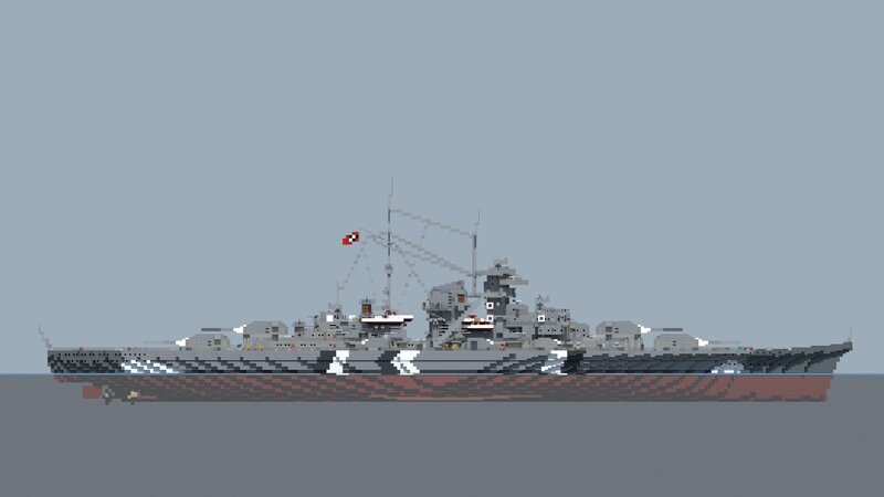 German Battleship Bismarck Minecraft Map