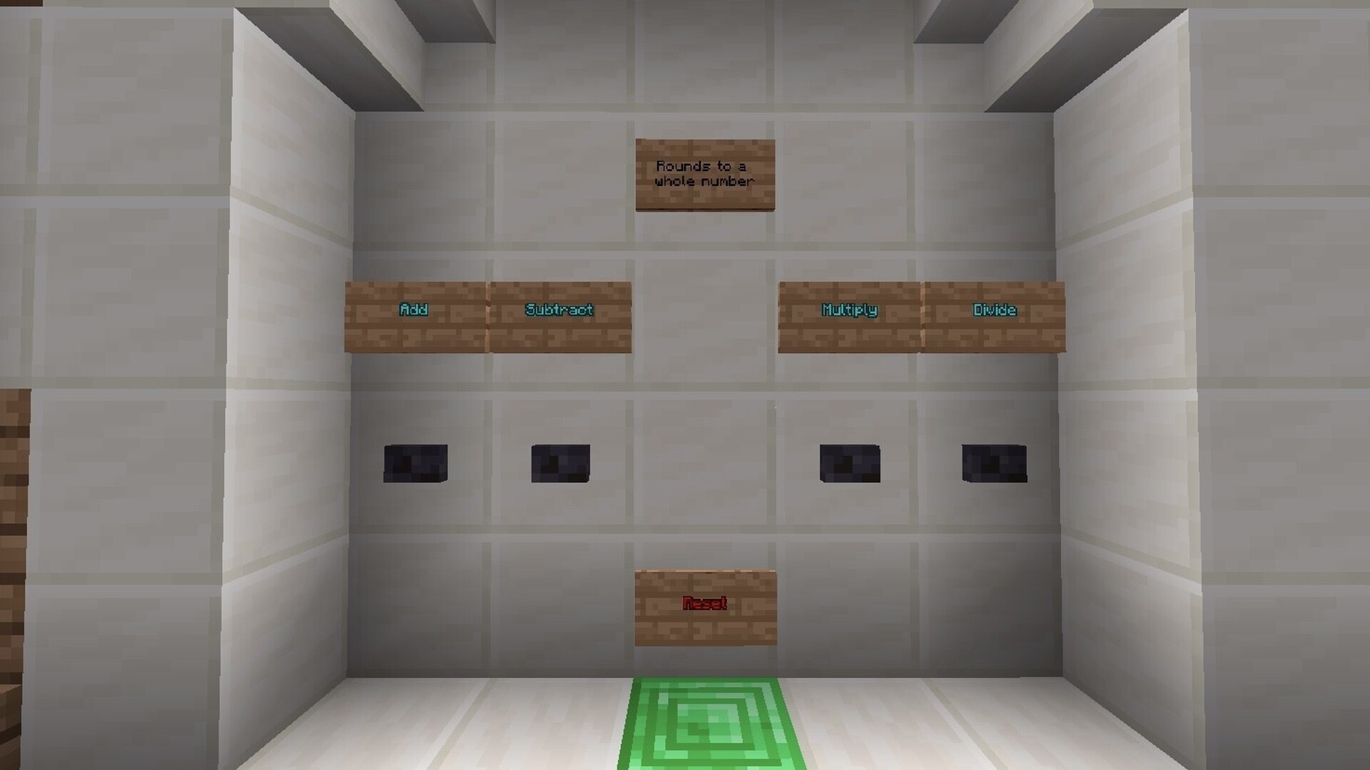 Simple Calculator Minecraft Map