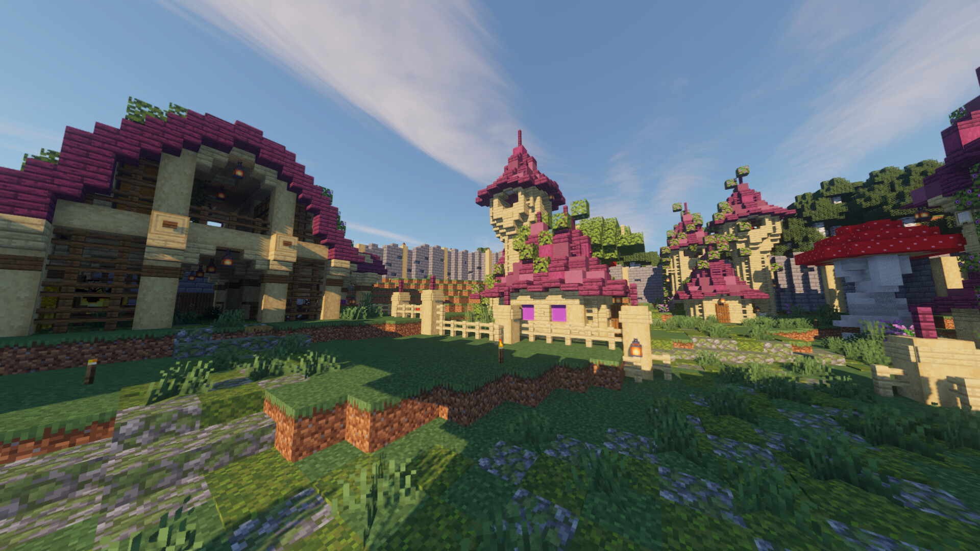 Small village in birch forest Minecraft Map