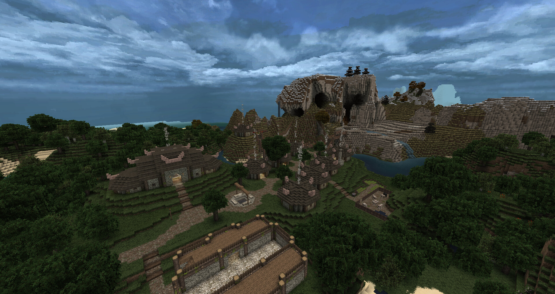 Ensam Island - fantasy map built with Conquest texture pack Minecraft Map
