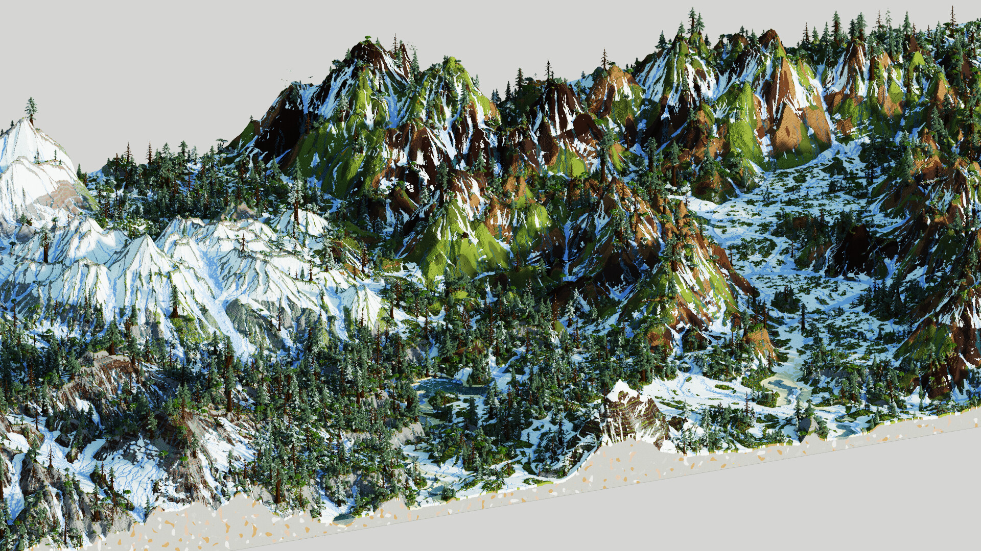 BleakLand - 8000x8000 Multibiome Terrain Minecraft Map