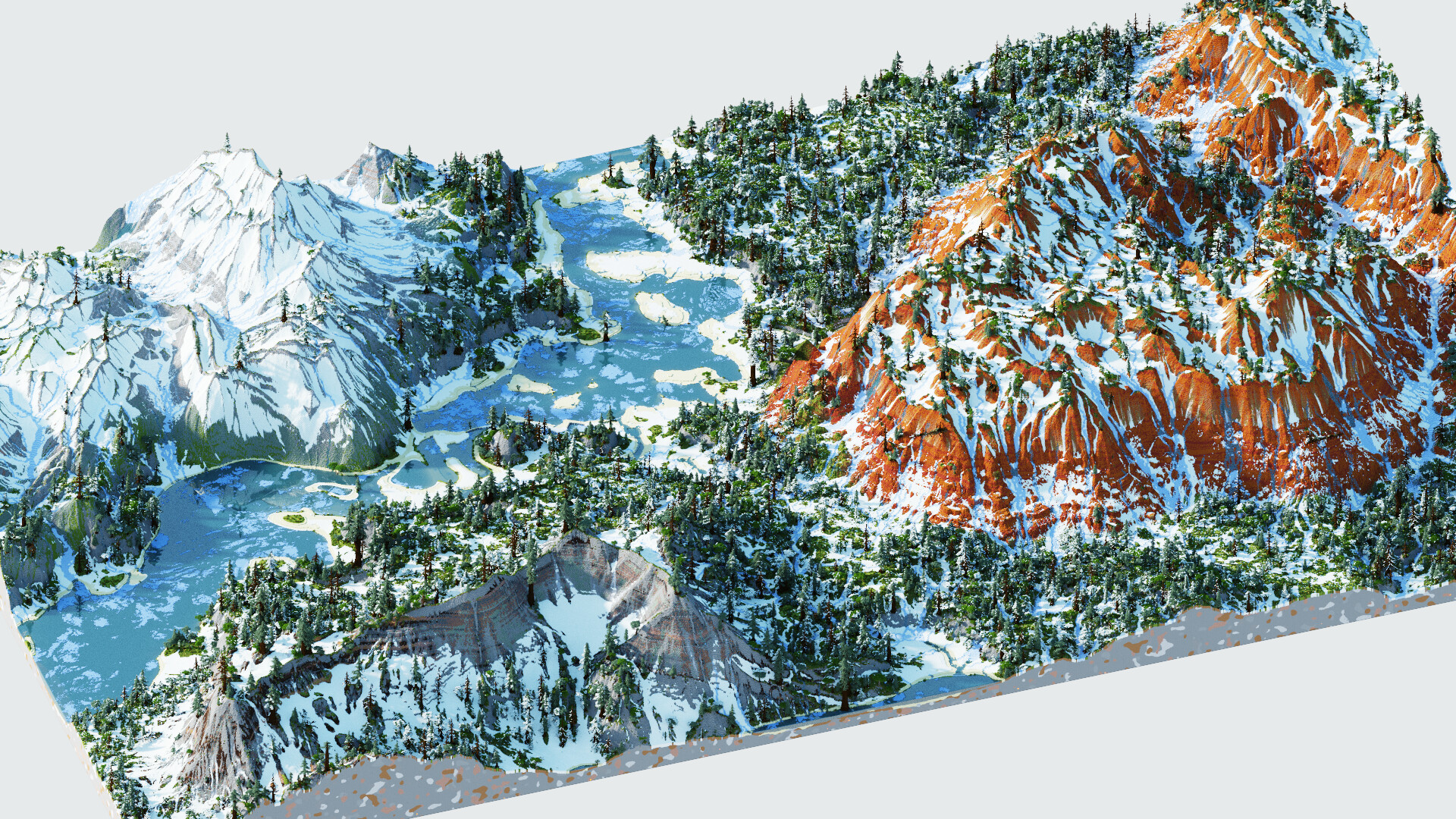 BleakLand - 8000x8000 Multibiome Terrain Minecraft Map