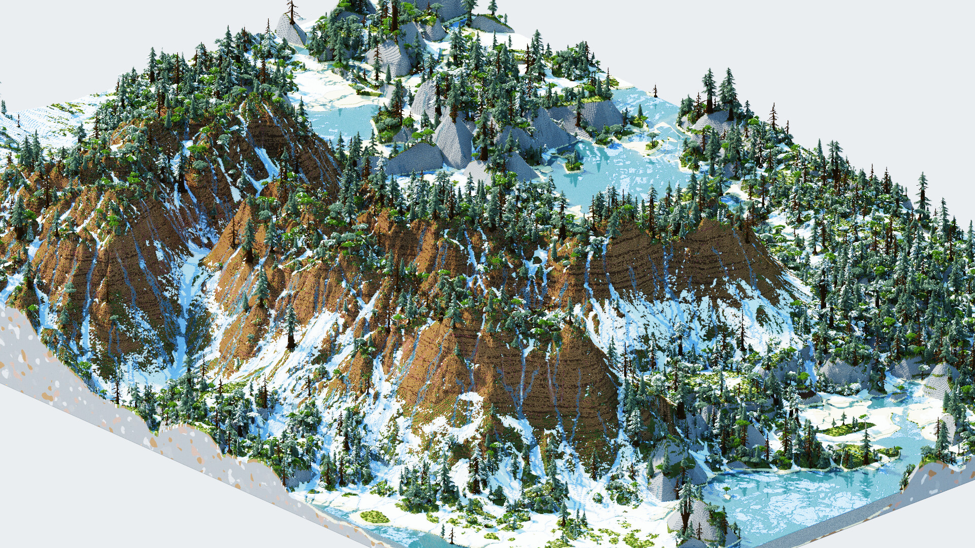 BleakLand - 8000x8000 Multibiome Terrain Minecraft Map