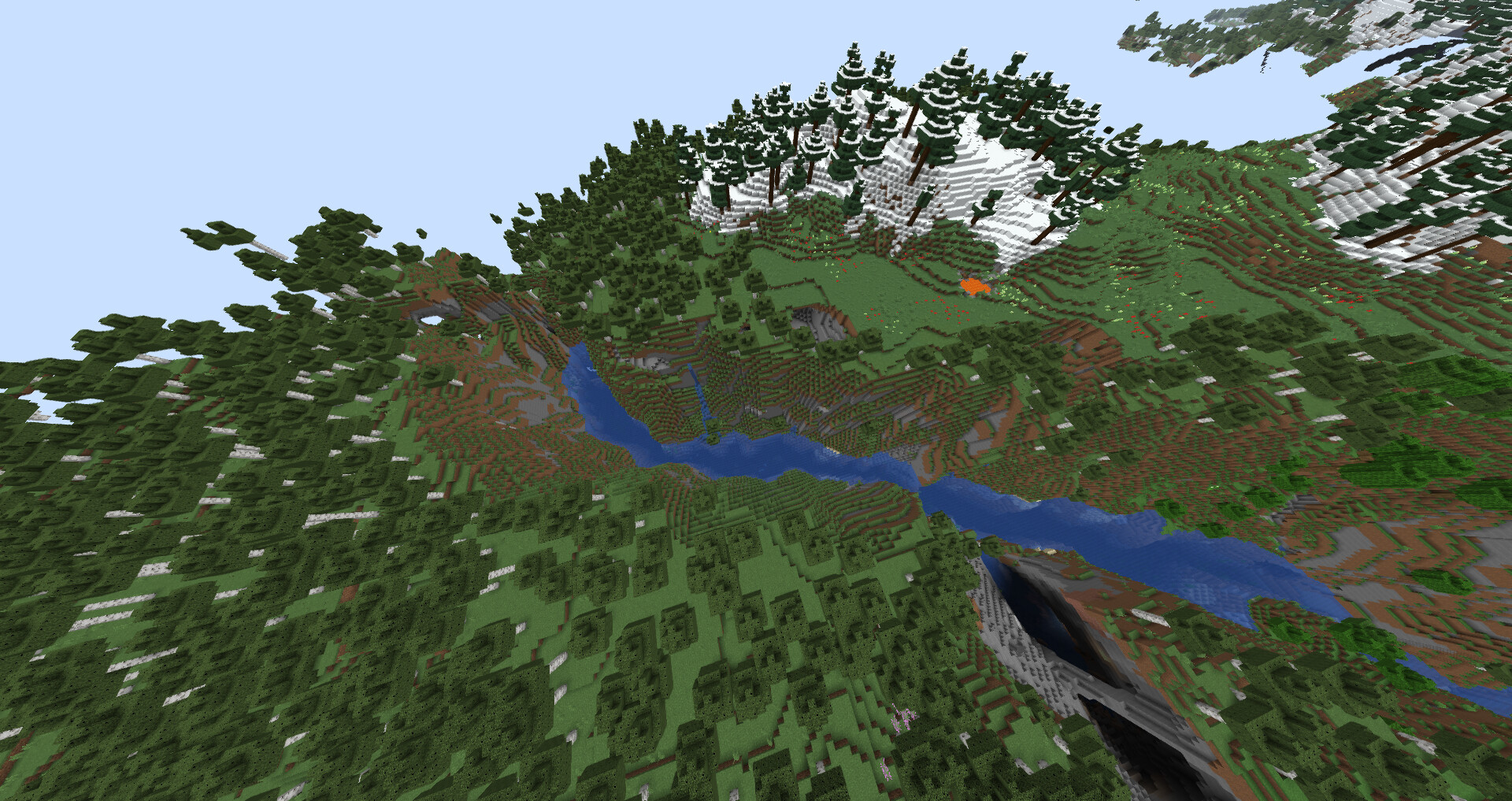 Gorgeous big spacious seed with mountains, island with the cliffs ...