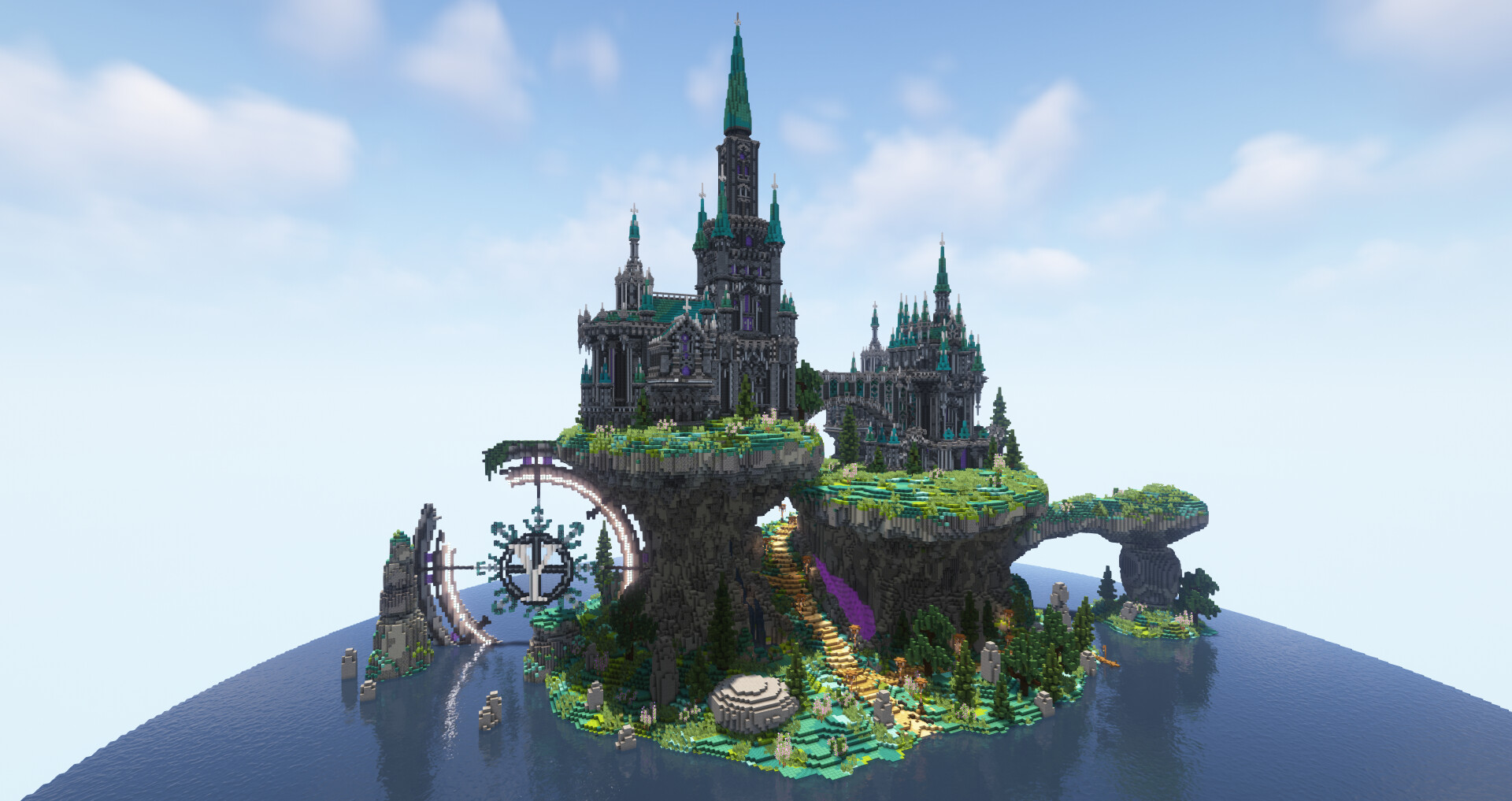 Magic Castle on Terrain Minecraft Map