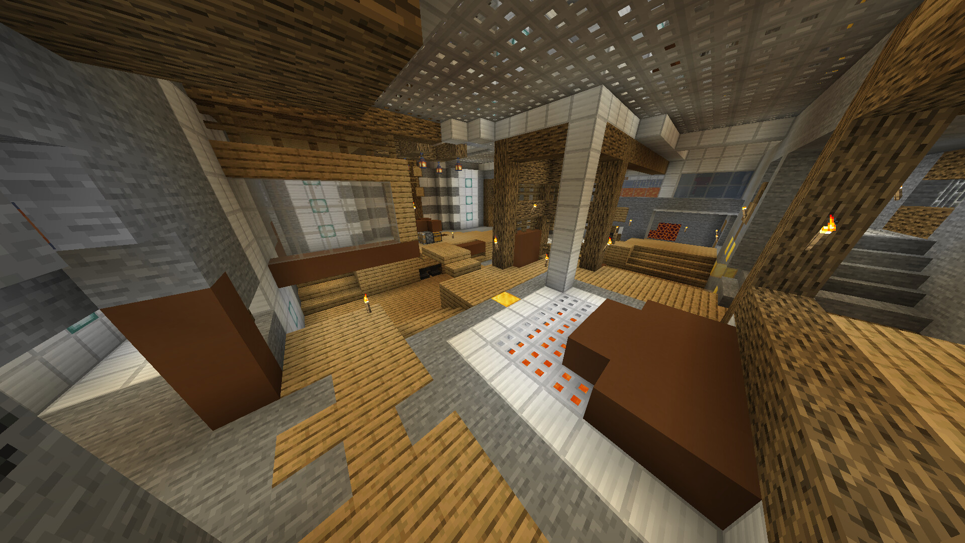 The center undermining (Road to the underground Illager city (Alpha)) Minecraft Map