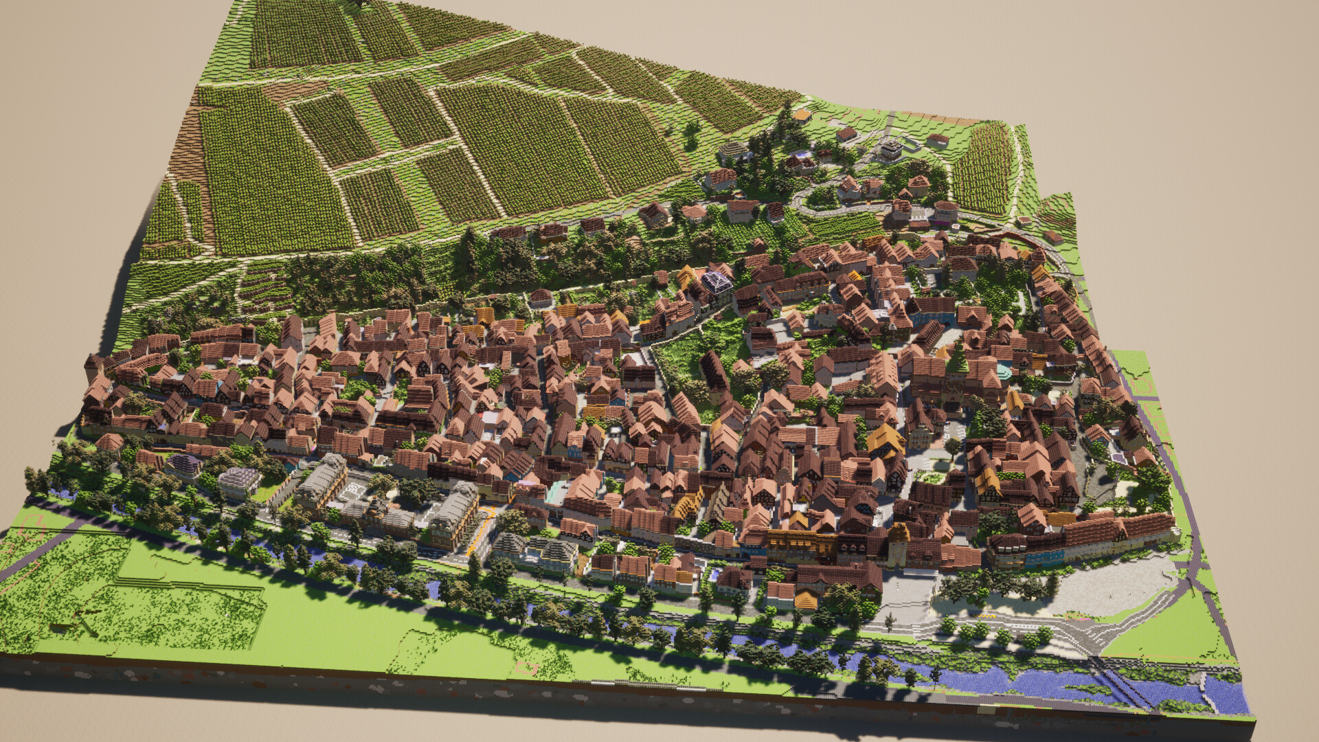 [600 hours] Cinematic reproduction of Turckheim in minecraft! Minecraft Map