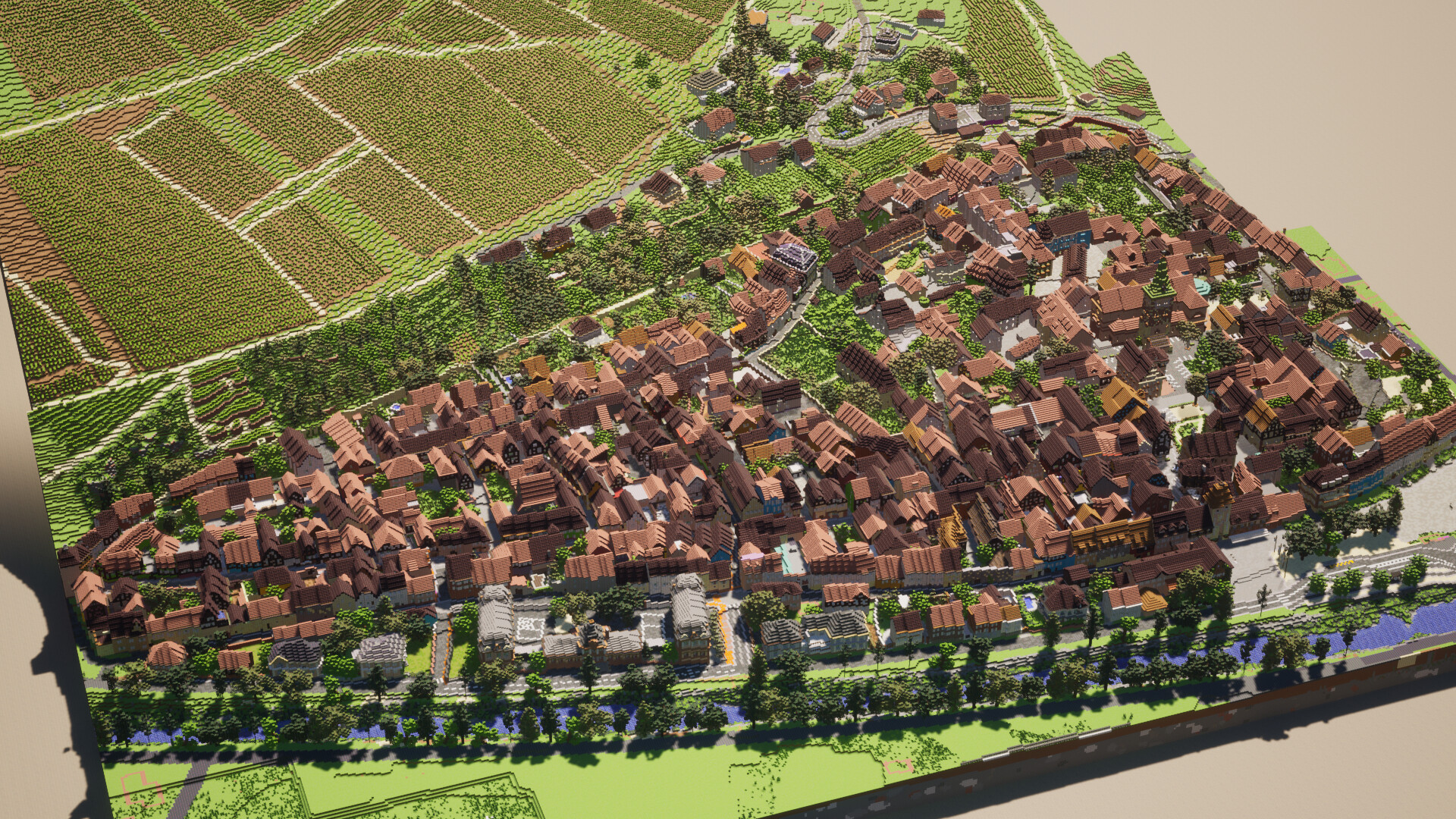 [600 hours] Cinematic reproduction of Turckheim in minecraft! Minecraft Map