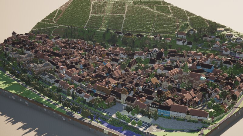 [600 hours] Cinematic reproduction of Turckheim in minecraft! Minecraft Map