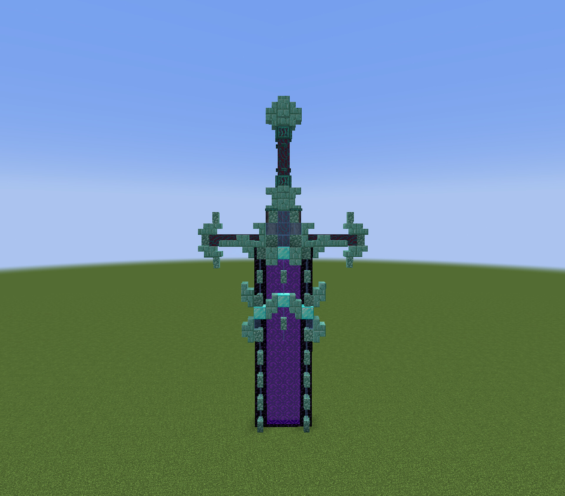 Minecraft nether portal sword blue Minecraft Map