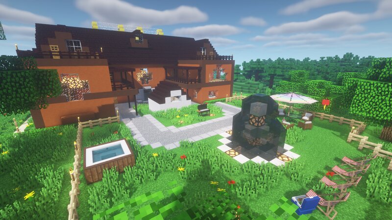 Manoir Frigiel et Fluffy Minecraft Map