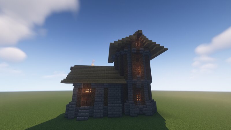 Medieval tower house Litematic Minecraft Map