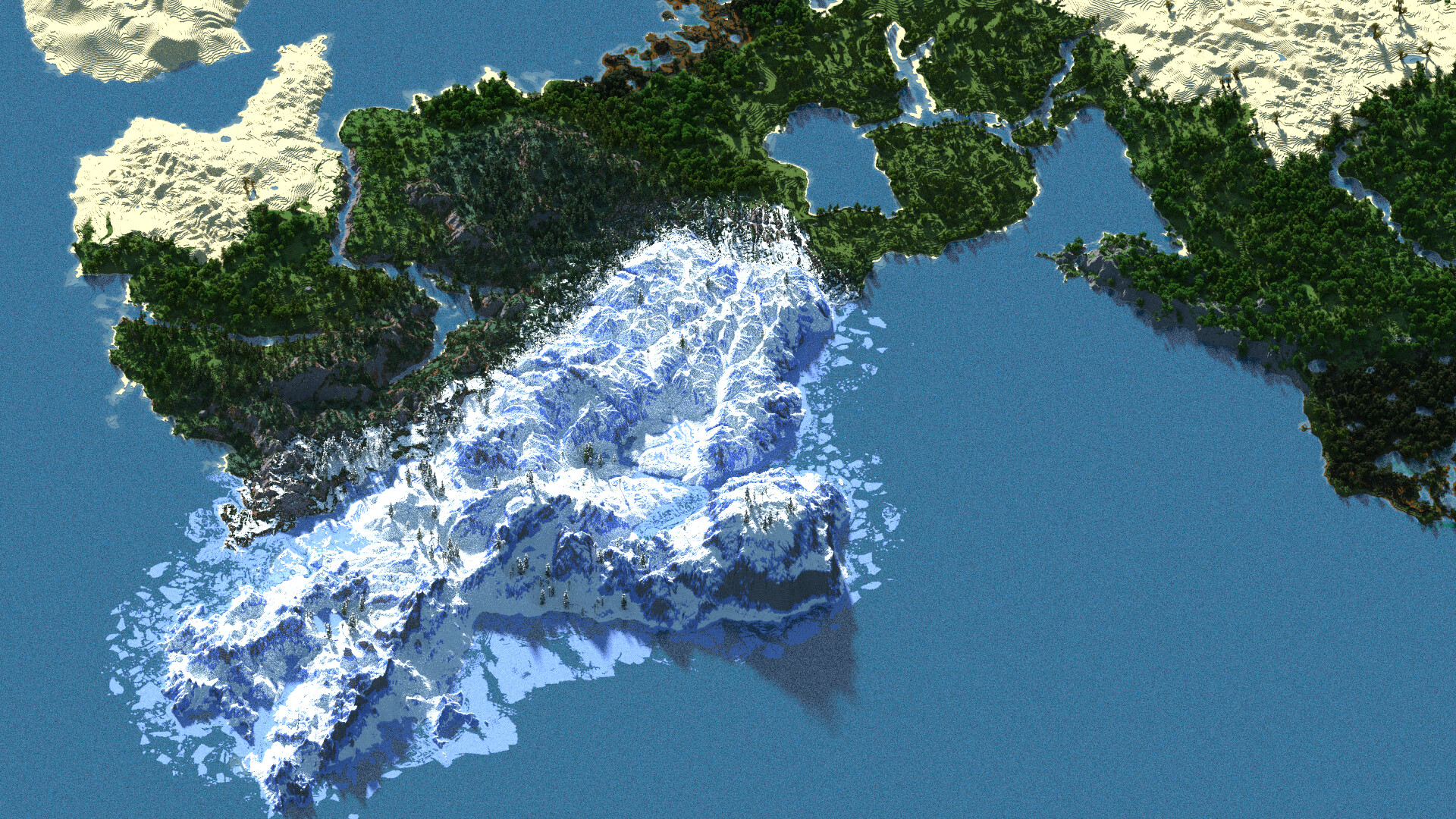 Five Worlds / Survival Map - [WorldPainter] Minecraft Map