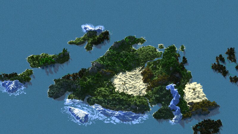 Five Worlds / Survival Map - [WorldPainter] Minecraft Map