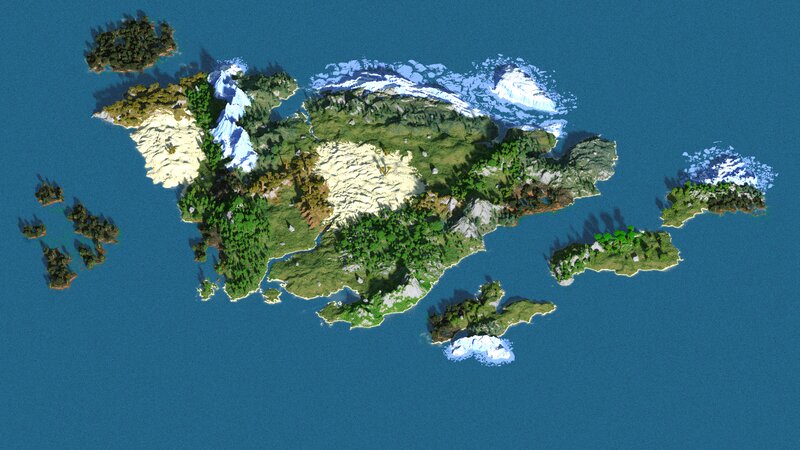 Five Worlds / Survival Map - [WorldPainter] Minecraft Map