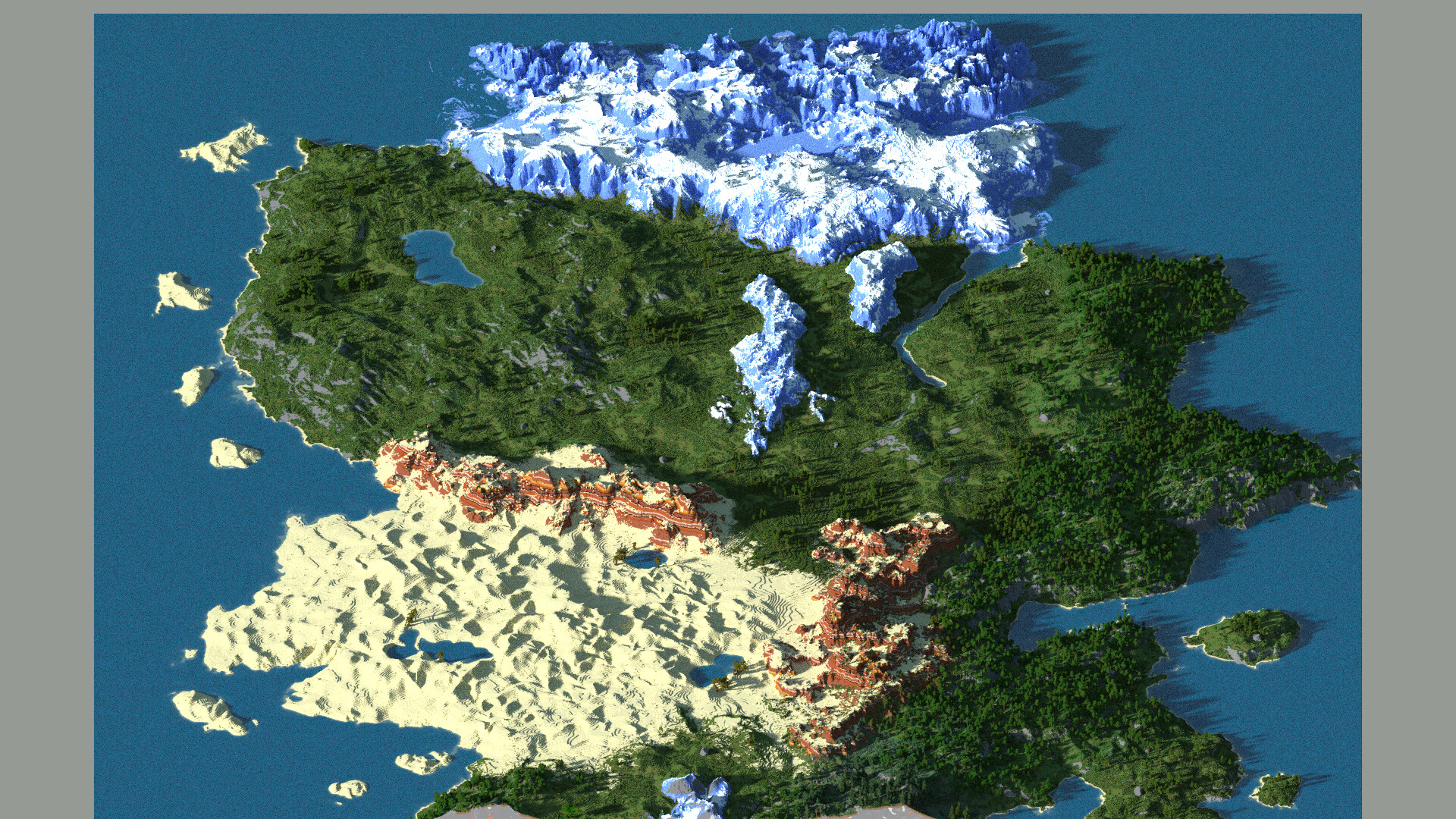 Five Worlds / Survival Map - [WorldPainter] Minecraft Map