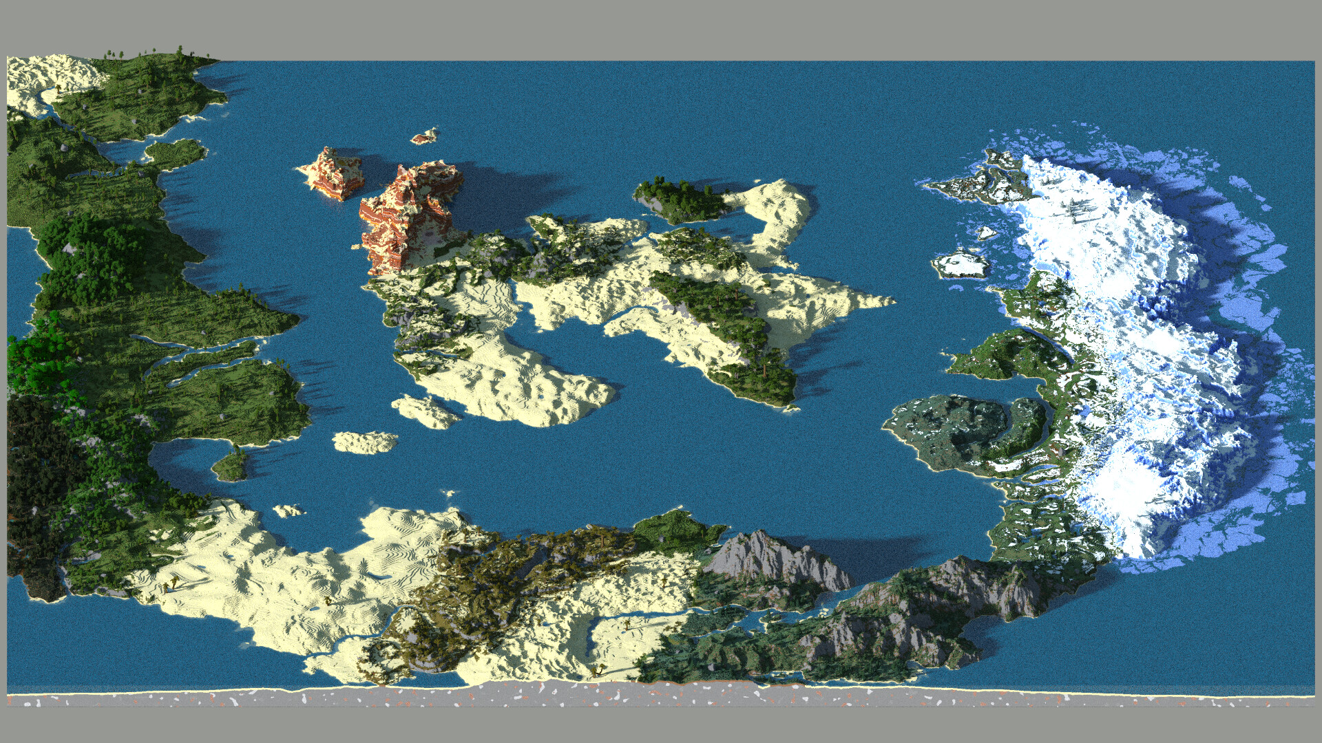 Five Worlds / Survival Map - [WorldPainter] Minecraft Map