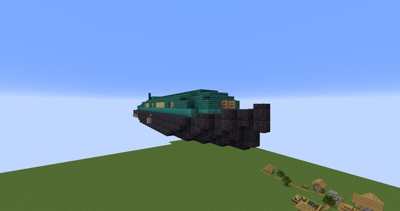 Wide Beam Canal Boat - 2:1 Scale Minecraft Map
