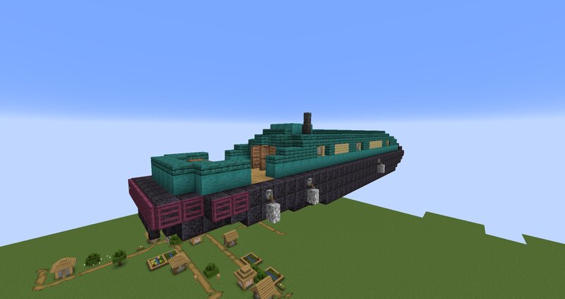 Wide Beam Canal Boat - 2:1 Scale Minecraft Map