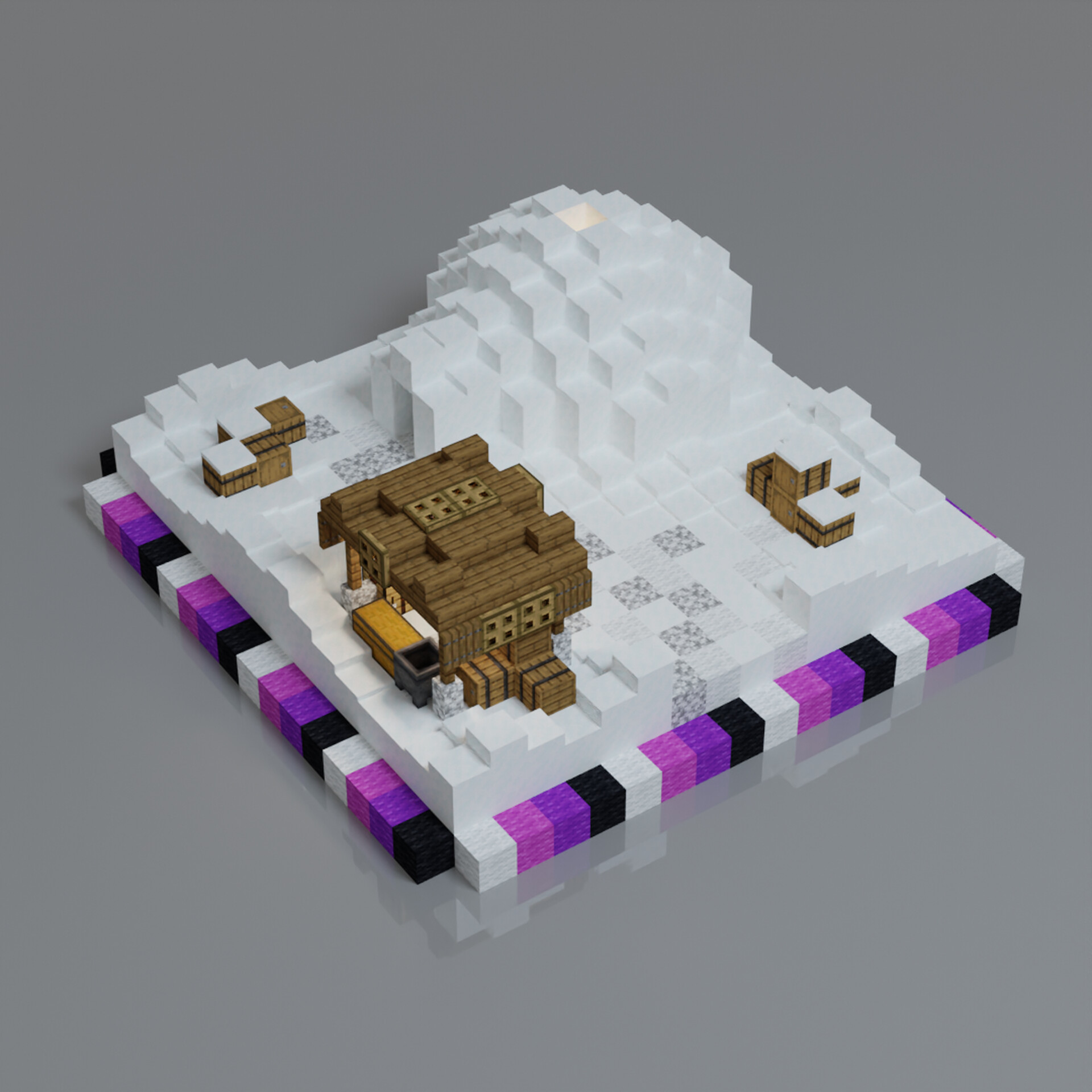 One Chunk Snow Camp Minecraft Map