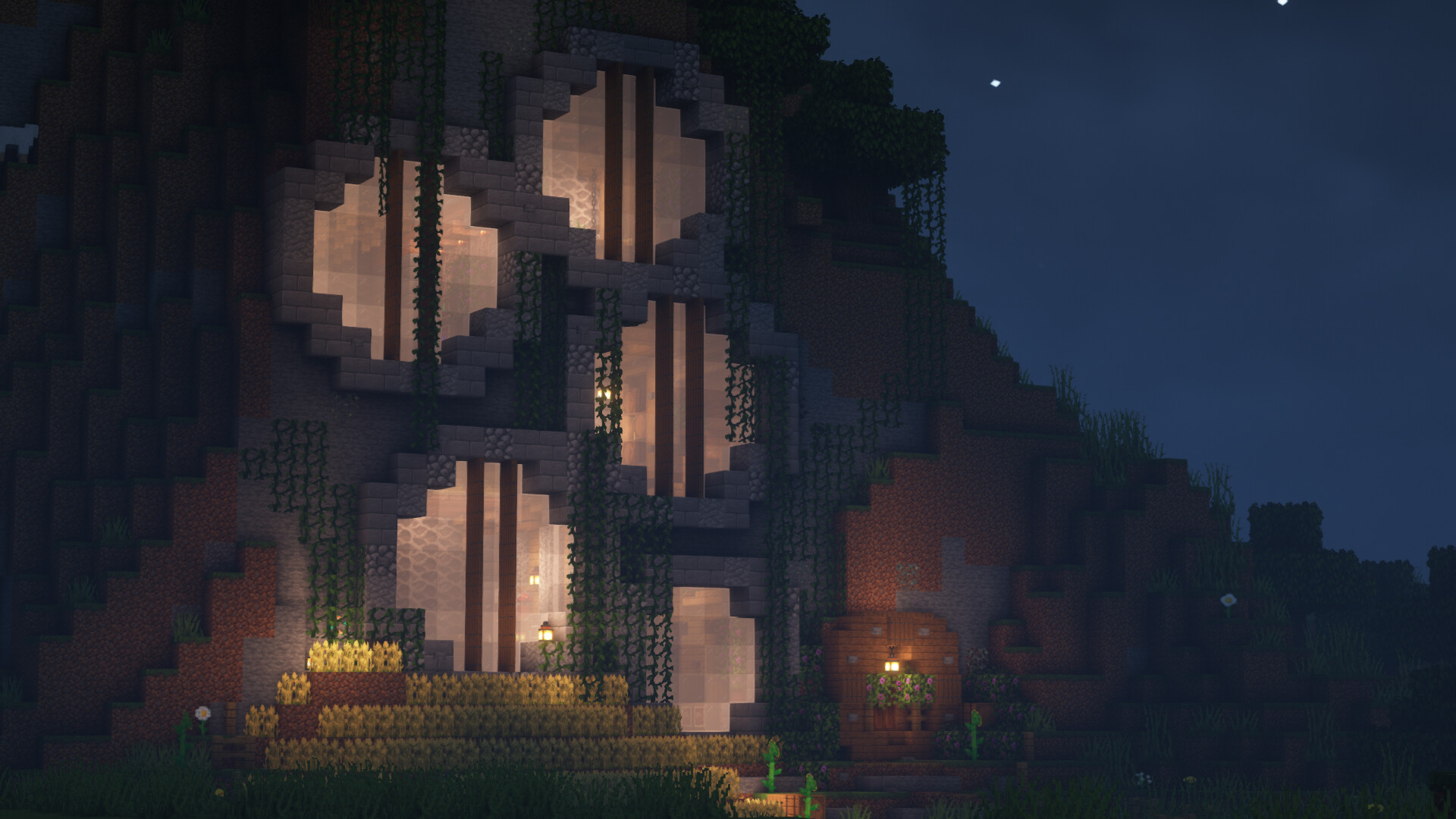 Cabin in the mountain with interior [ Download ] Minecraft Map