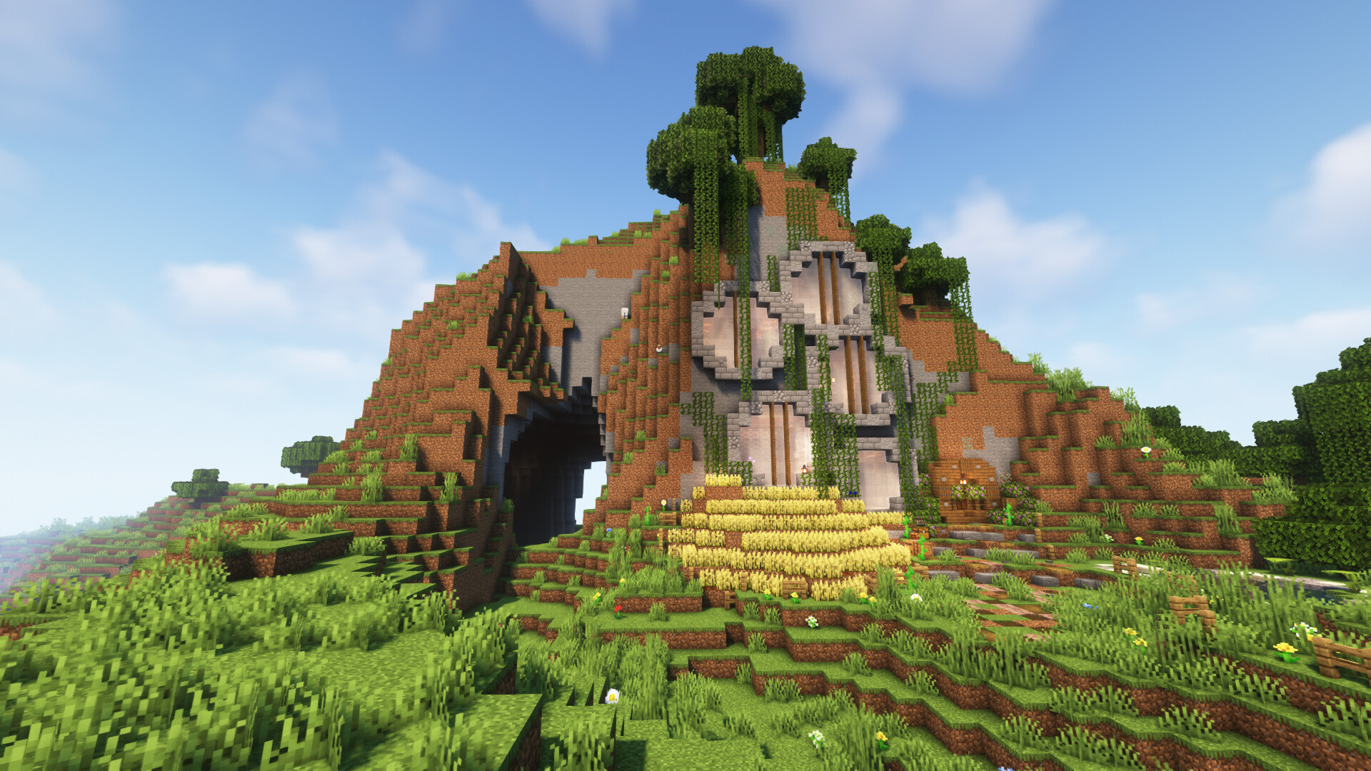 Cabin in the mountain with interior [ Download ] Minecraft Map