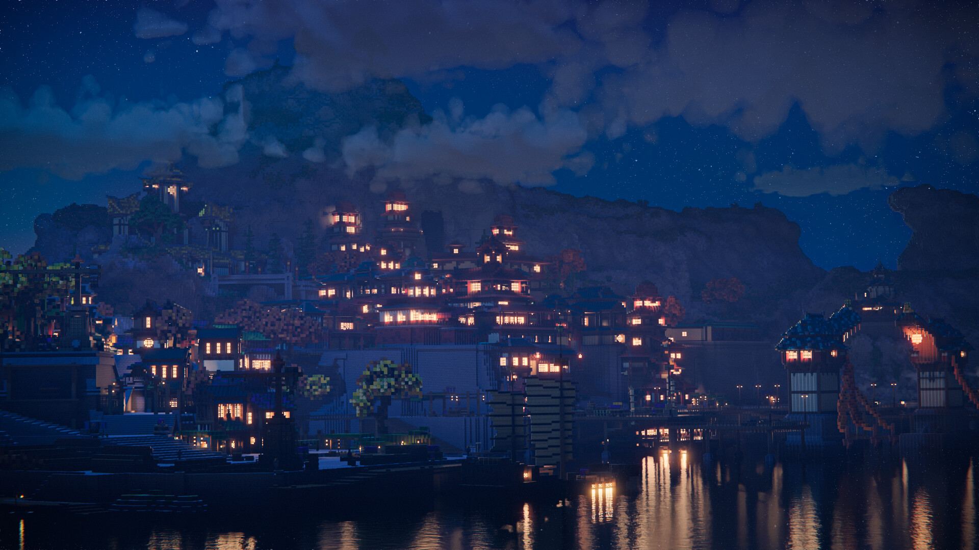 Liyue Harbour from Genshin Impact in Minecraft | 1:1 Scale Minecraft Map