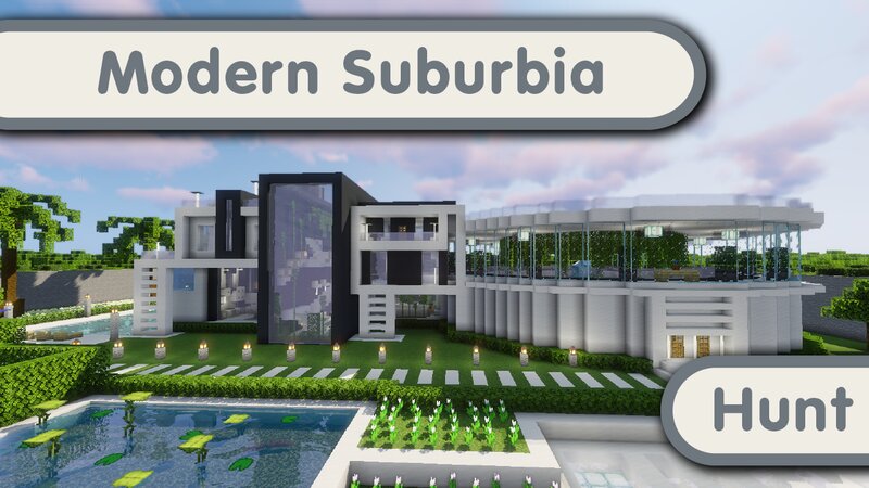 Modern Suburbia Hunt Minecraft Map