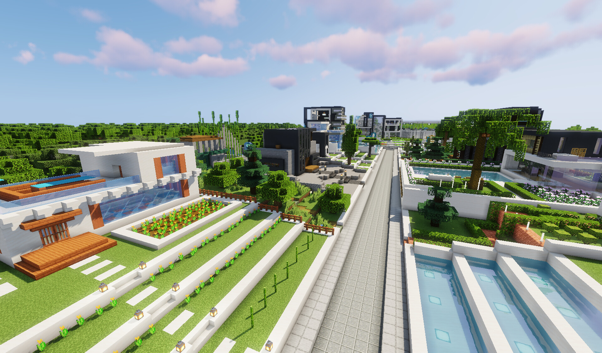 Modern Suburbia Hunt Minecraft Map