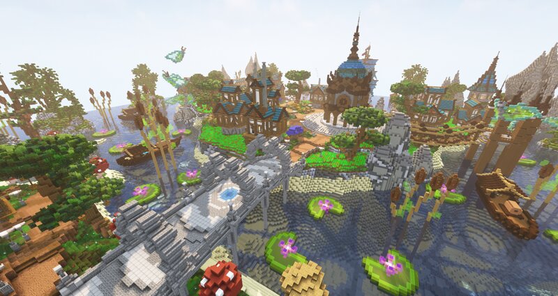🔹 Blue Magic Village ⛅ | NetherixStudios Minecraft Map