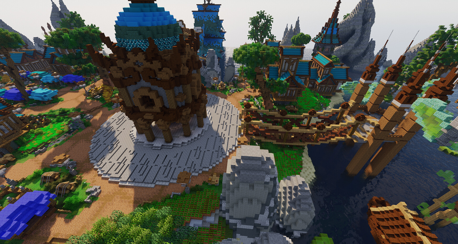 🔹 Blue Magic Village ⛅ | NetherixStudios Minecraft Map