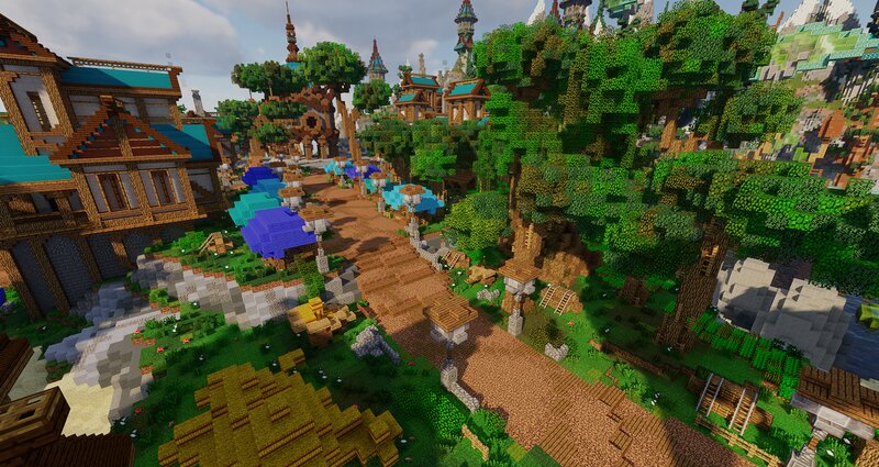 🔹 Blue Magic Village ⛅ | NetherixStudios Minecraft Map