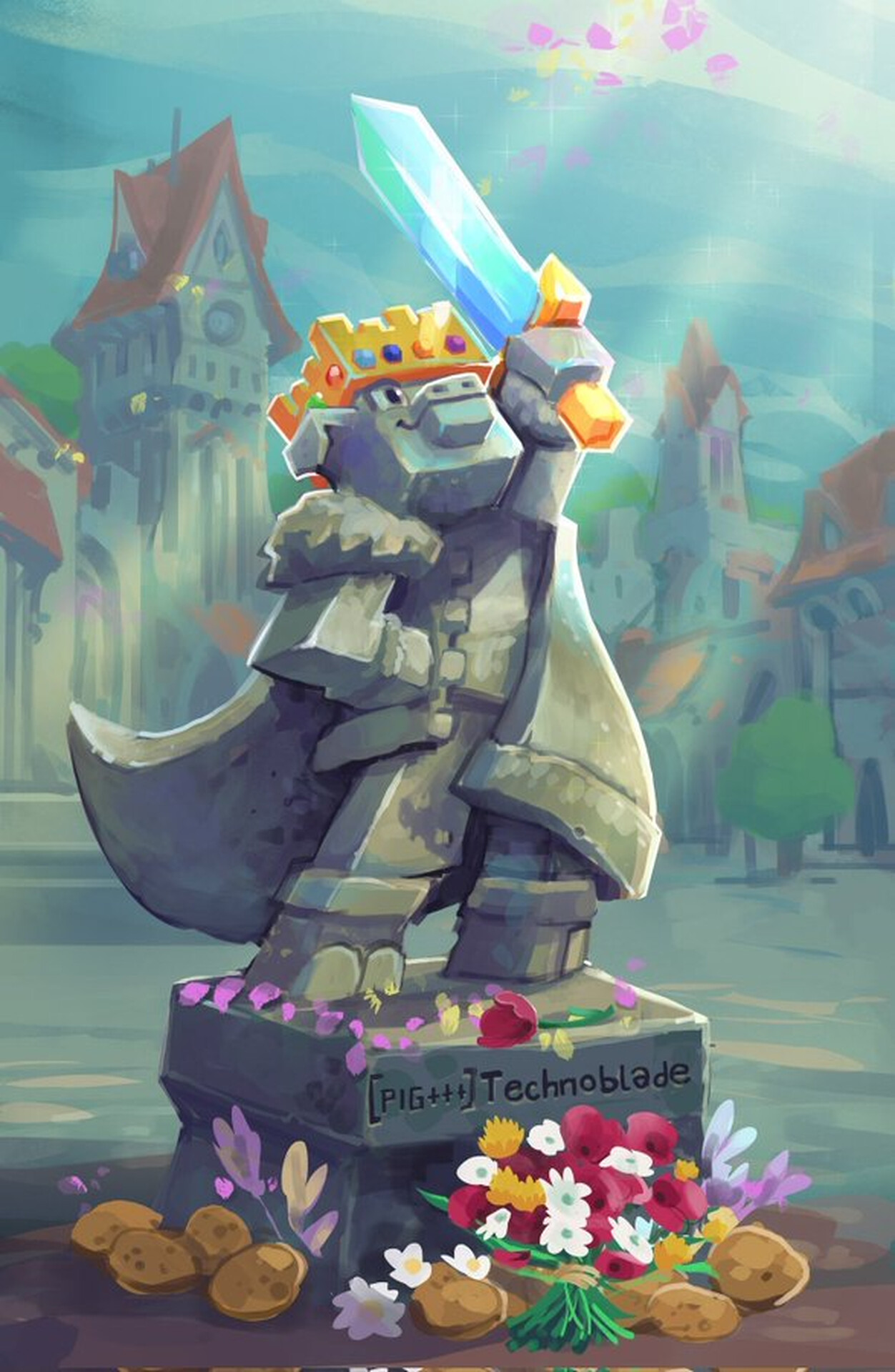 Technoblade Memorial Mapart Minecraft Map