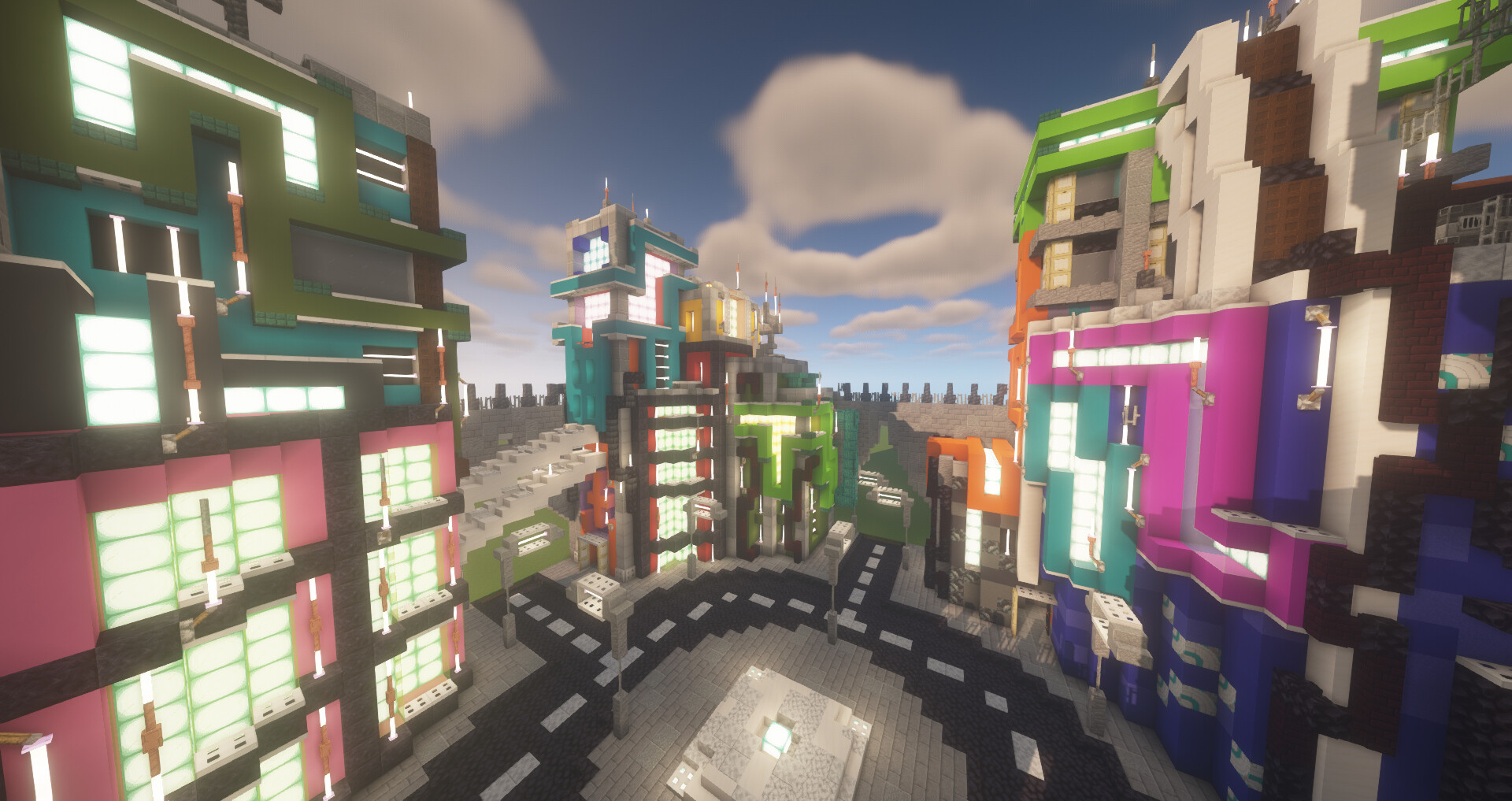 CyberPunk Spawn ~[50x50] Minecraft Map