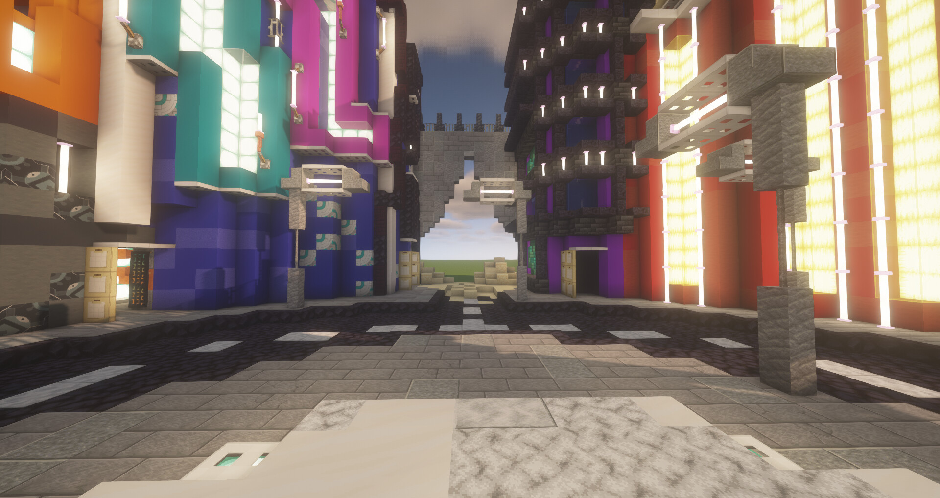 CyberPunk Spawn ~[50x50] Minecraft Map