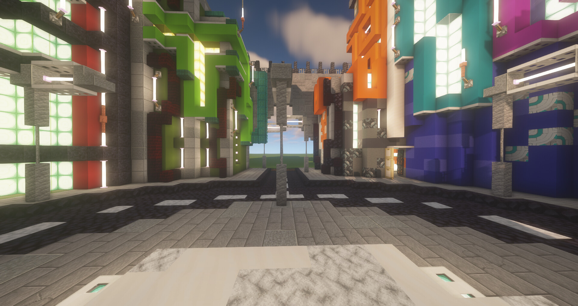 CyberPunk Spawn ~[50x50] Minecraft Map