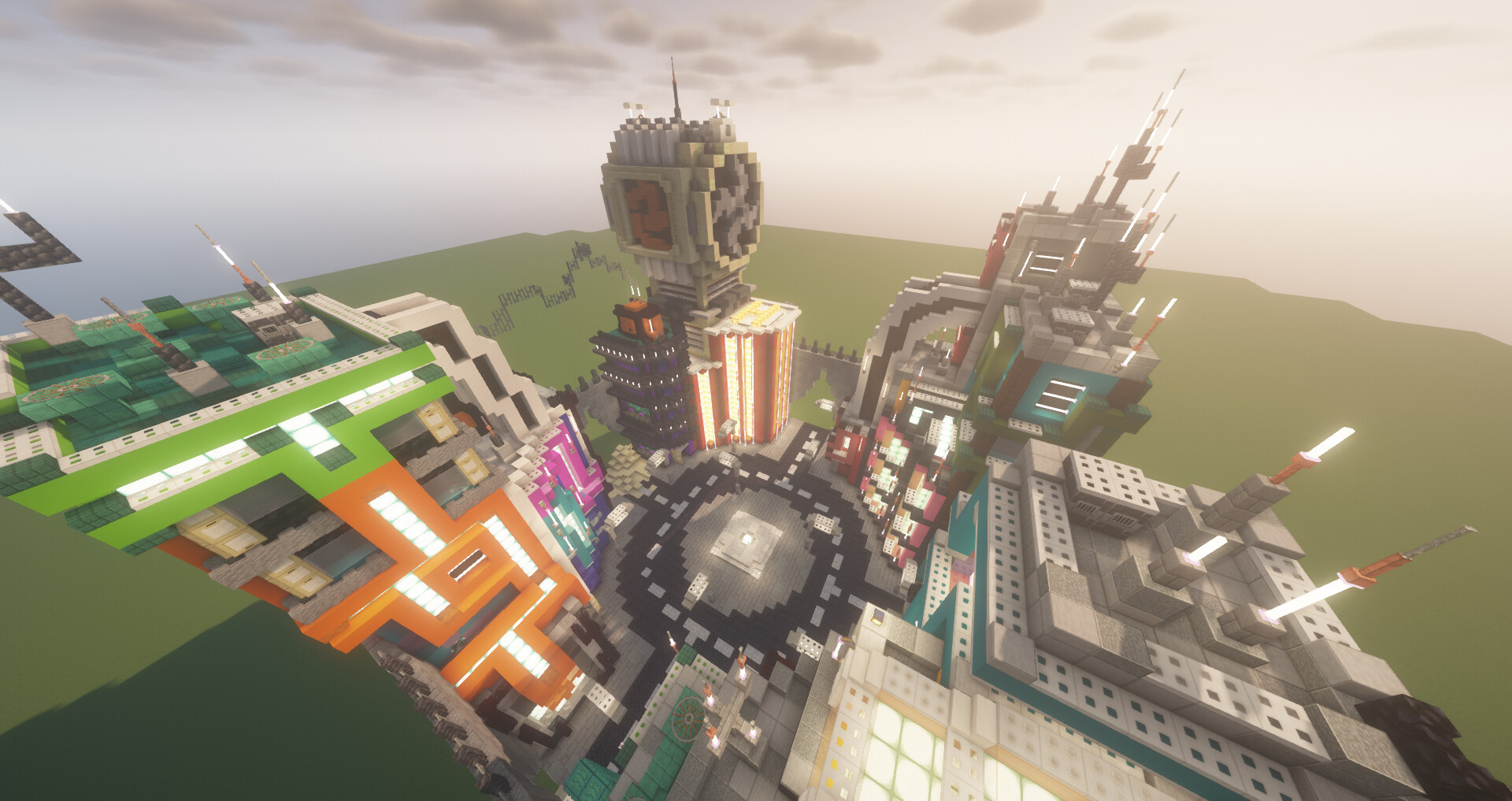 CyberPunk Spawn ~[50x50] Minecraft Map