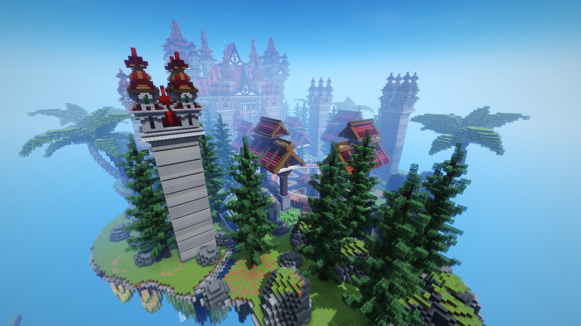 Floating Medieval Spawn Minecraft Map