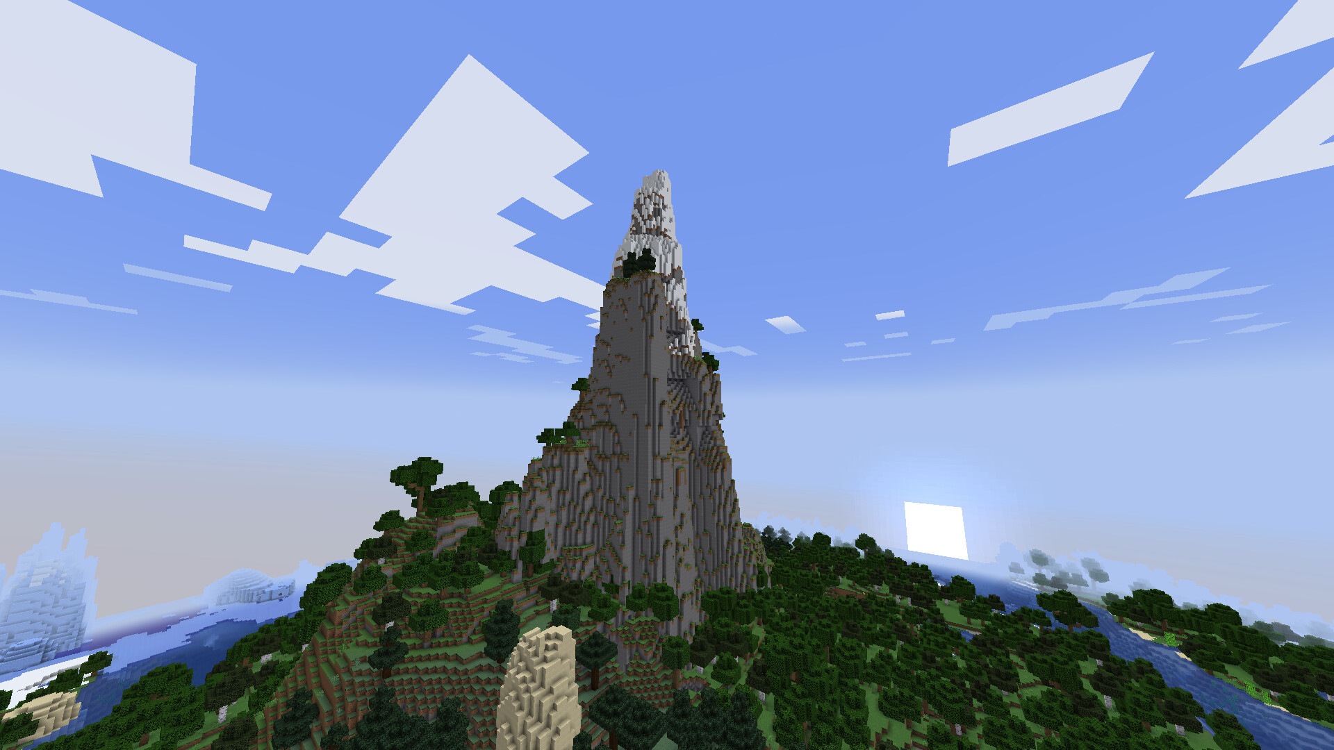 HUGE Mountain (first time at trying terraforming). Minecraft Map