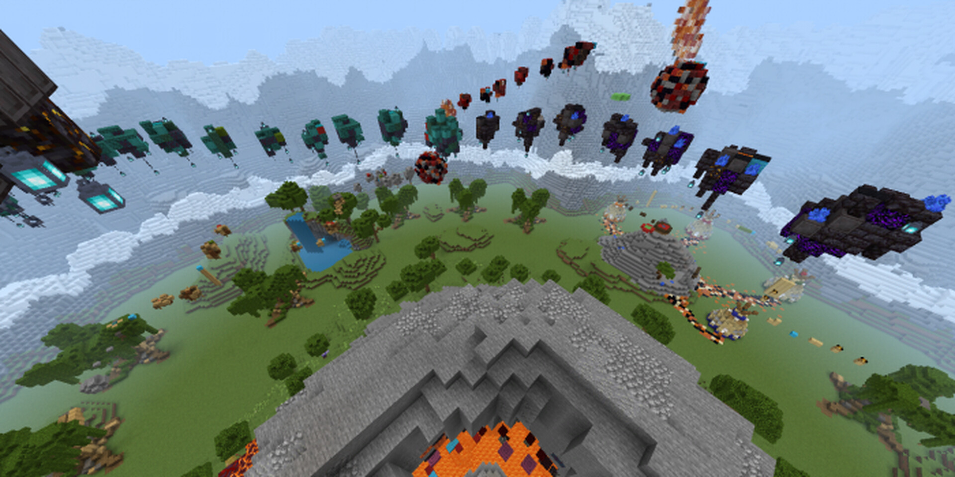 Volcano parkour PE only Minecraft Map