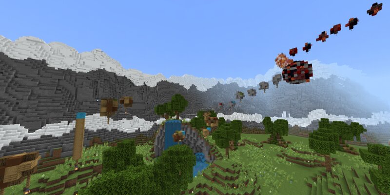 Volcano parkour PE only Minecraft Map