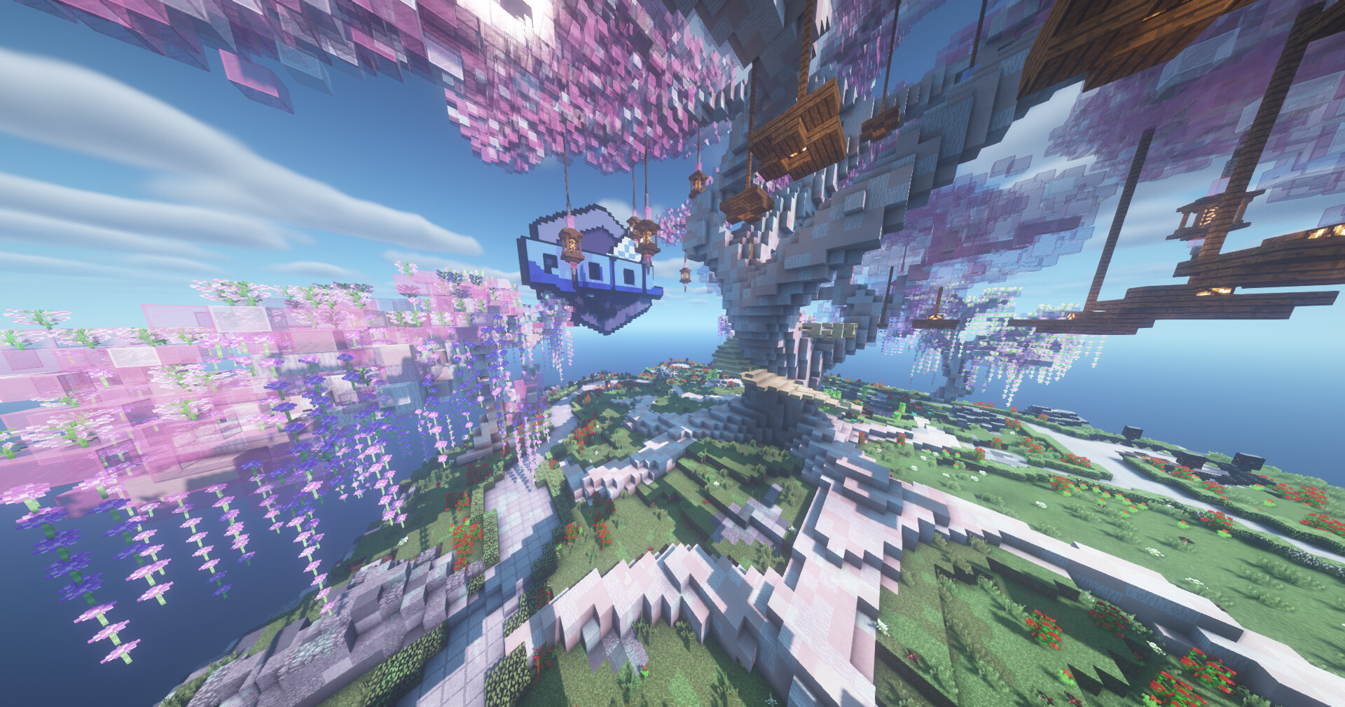 ⭐ EXCLUSIVE ⭐ Pink Tree Lobby - AliensBuilds 🌸 Minecraft Map