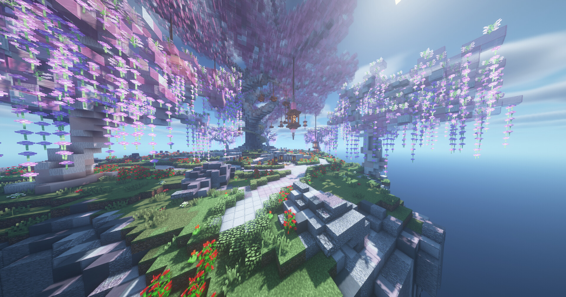 ⭐ EXCLUSIVE ⭐ Pink Tree Lobby - AliensBuilds 🌸 Minecraft Map