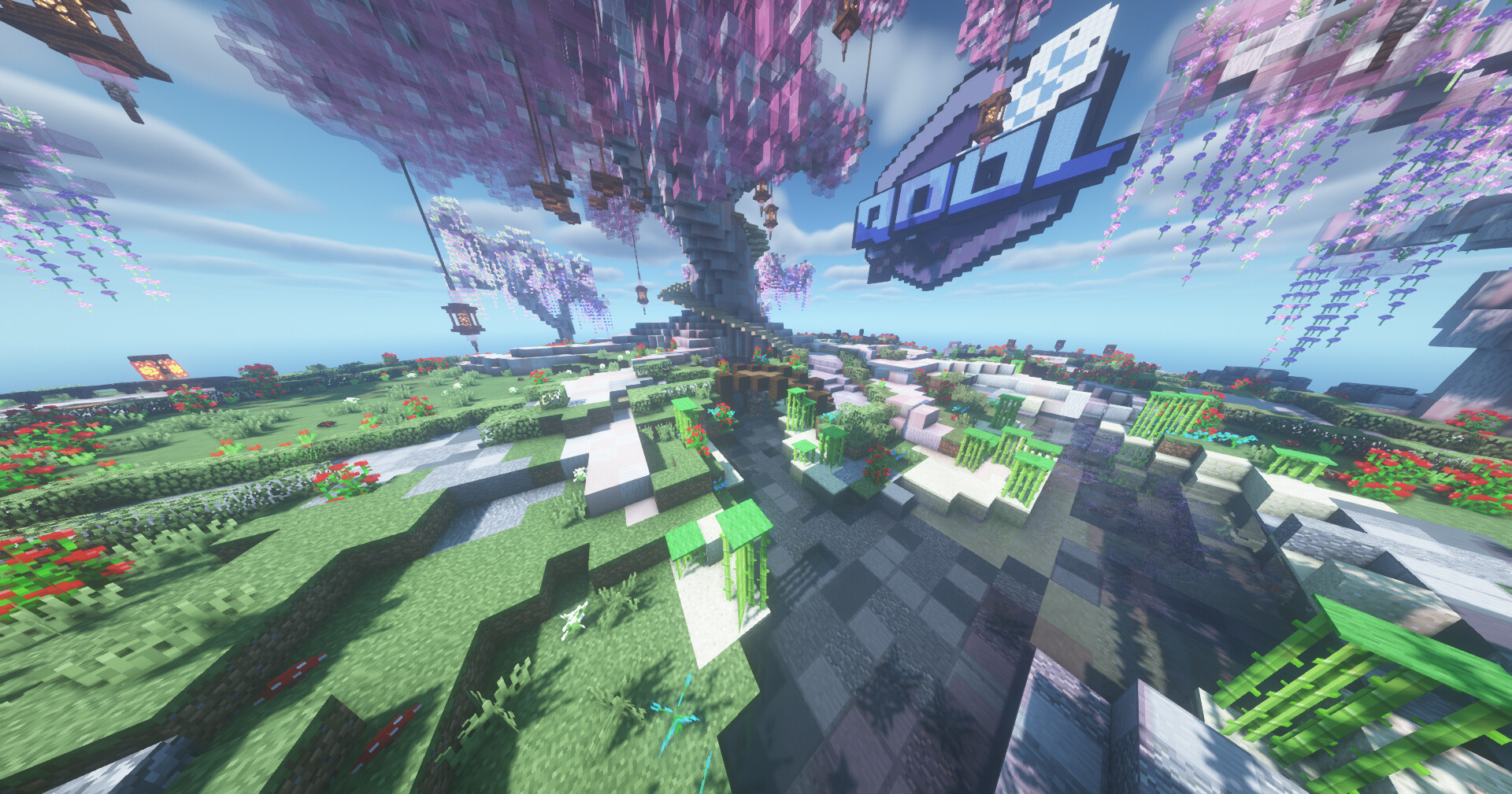 ⭐ EXCLUSIVE ⭐ Pink Tree Lobby - AliensBuilds 🌸 Minecraft Map