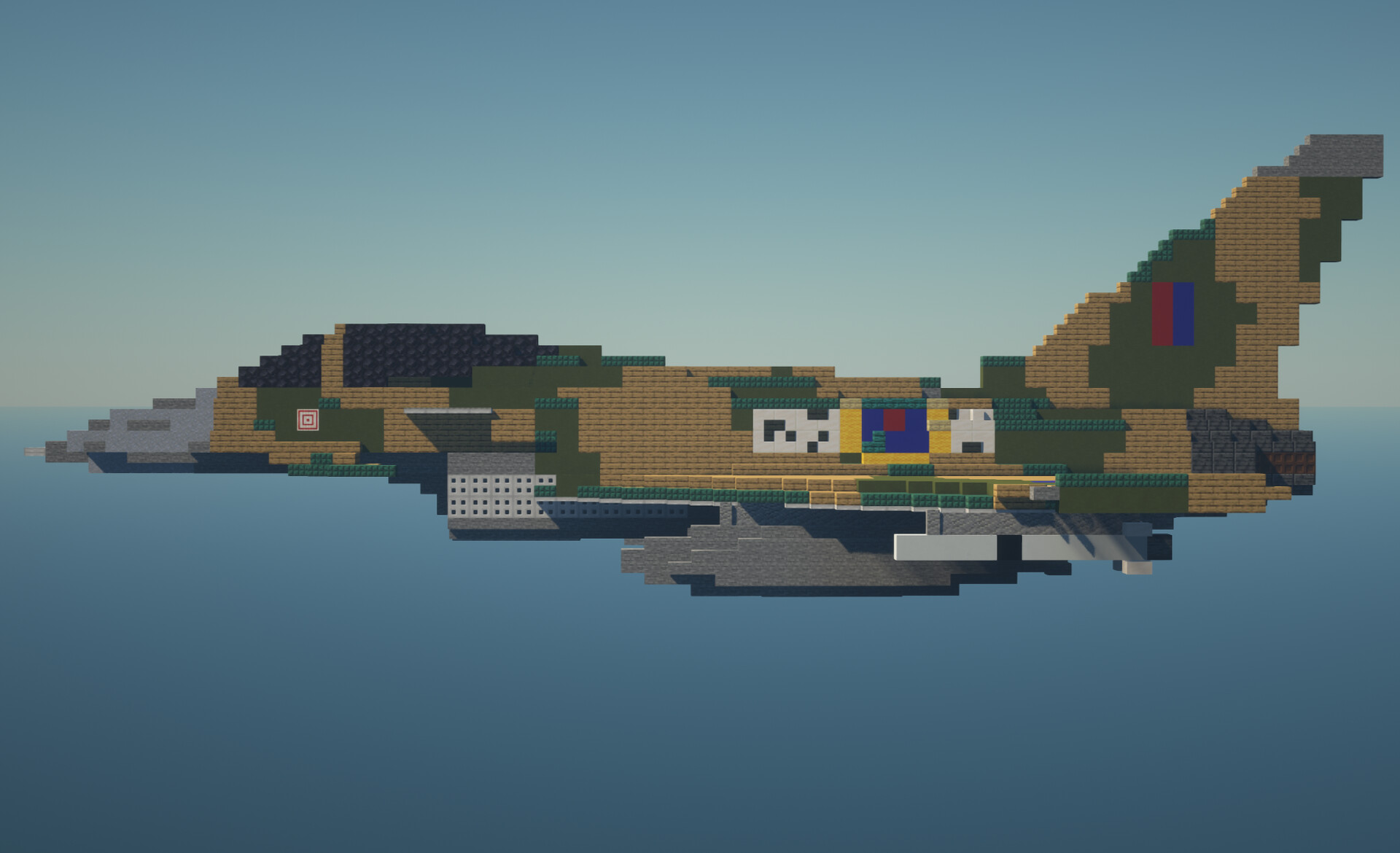 Eurofighter Typhoon FGR.4, GINA Livery 4:1 Scale. Minecraft Map